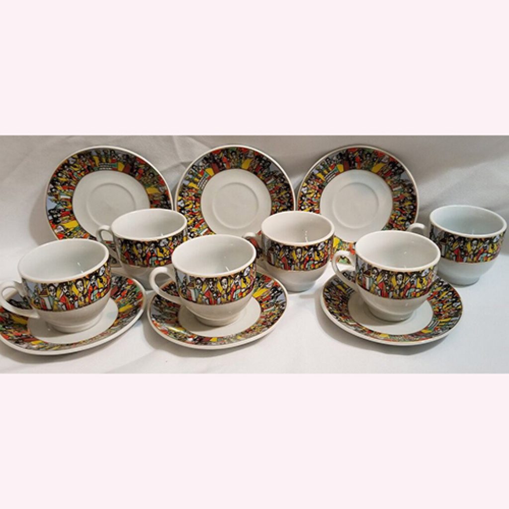 18 PCS Ethiopian Traditional Coffee Cups set Queen of Sheba Design ...