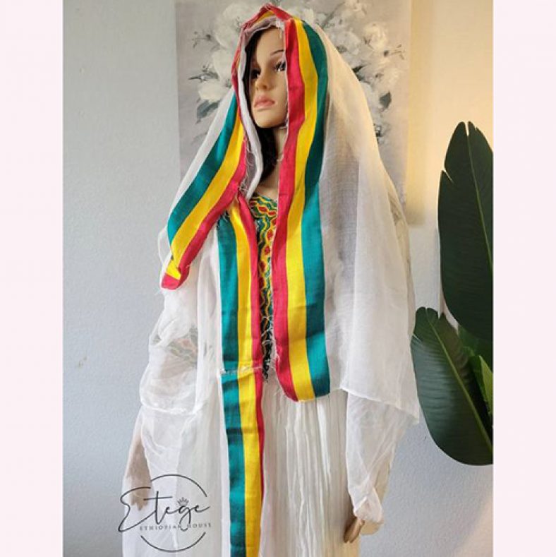 Ethiopian Traditional Light Weight Scarf Netela - The Habesha Web
