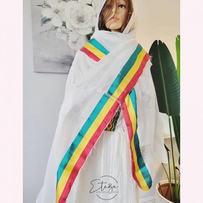 Ethiopian Traditional Light Weight Scarf Netela - The Habesha Web